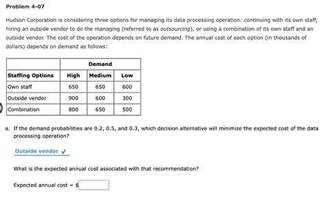 solved problem 4 07 hudson corporation is considering three