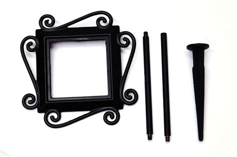 scroll square garden stake displays delphi glass
