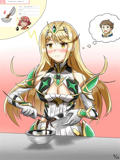 valentine mythra arte de anime videojuegos dibujos