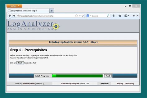 how to setup loganalyzer with rsyslog and mysql tecadmin