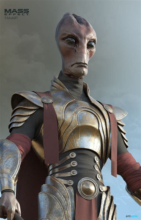 Artstation Mass Effect Fanart Саларианец