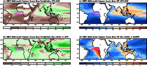 Spatial Pattern Of The Cmip5 Mme Mean Present Day 1976 2005 Simulated