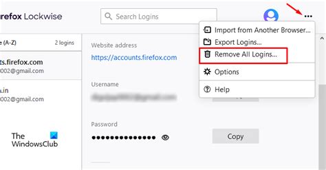 remove all saved passwords at once in chrome firefox and edge browser