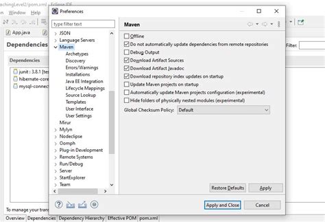 java pom xml add dependency search not working stack