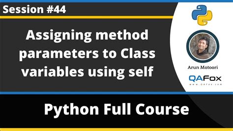 assigning method parameters to class variables using self keyword