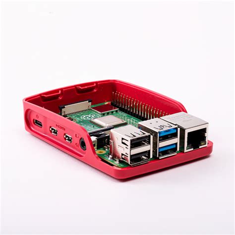 official raspberry pi 4 b case red white raspberrypi dk
