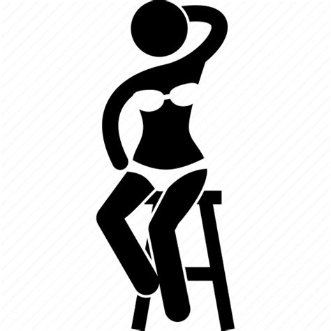 Chair Female Model Pose Posing Sexy Sitting Icon Download On