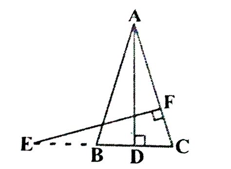 In Figure E Is A Point On Side Cb Produced Of An Isosceles Triangle A