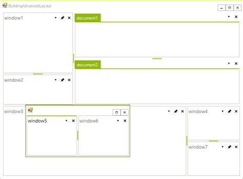 building an advanced layout at runtime winforms dock control