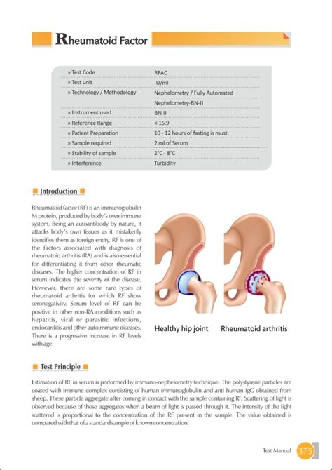 Rheumatoid Factor Rf Test Price Rs 620 Thyrocare