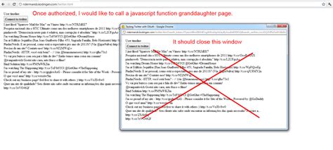 how to call a javascript function in the callback url jsoauth
