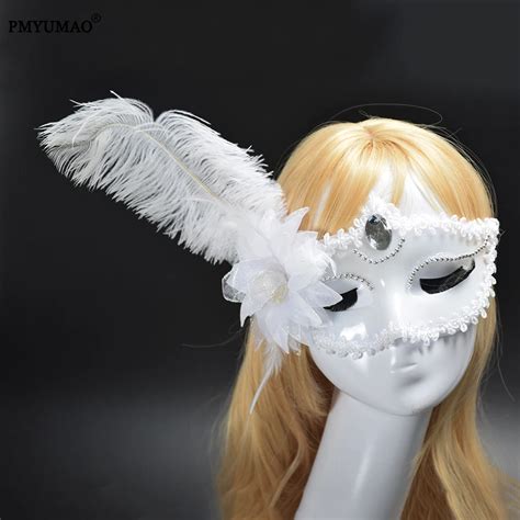 Pmyumao Sexy Venetian Feather Ball Masquerade Mask Halloween Paillette