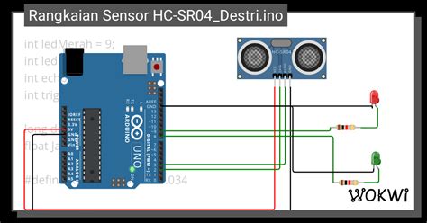Rangkaian Sensor Hc Sr04 O Wokwi Esp32 Stm32 Arduino Simulator