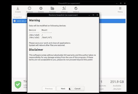 how to use timeshift to backup and restore your linux system