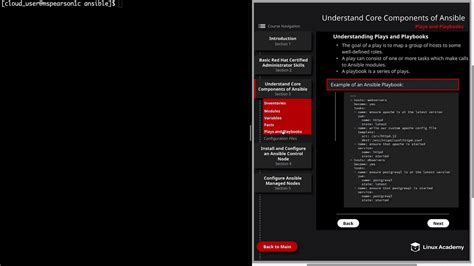 plays and playbooks in redhat enterprise linux ethical hacking course