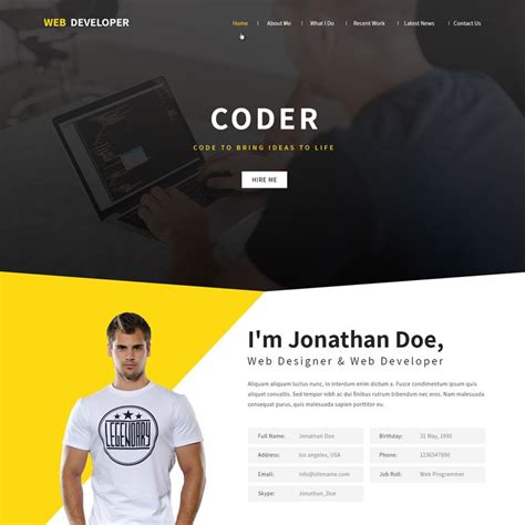web developer design website template in 2023 small business website