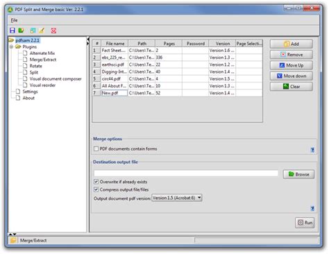 pdf split and merge break join rotate mix and visually