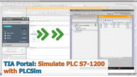 tia portal plc s7 1200 simulation with plcsim youtube