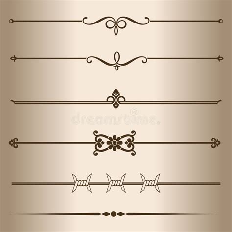 Decorative Line Dividers Clipart Stock Illustrations 87 Decorative