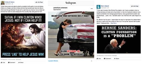 russia financed ad linked clinton and satan the new york times