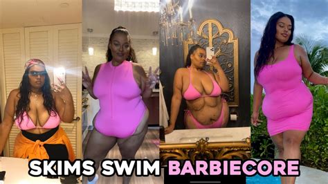 Skims Swim Barbiecore Bikini Review Curve Haul Youtube