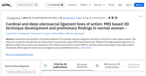 Cardinal And Deep Uterosacral Ligament Lines Of Action Mri Based 3d