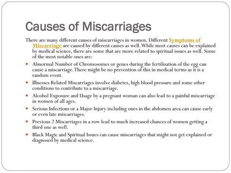 What Is A Miscarriage Causes Of Miscarriages Types Of Miscarriages Ppt