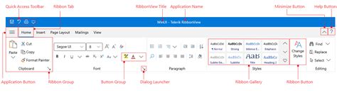 visual structure winui ribbonview telerik ui for winui
