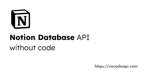 notion database api without code nocodeapi