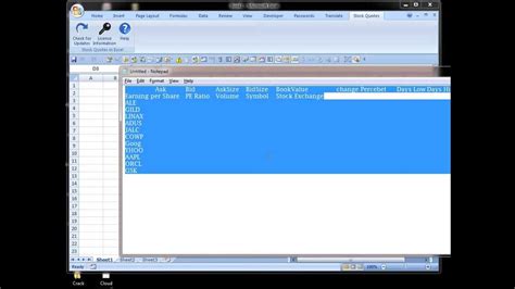 microsoft excel quotes