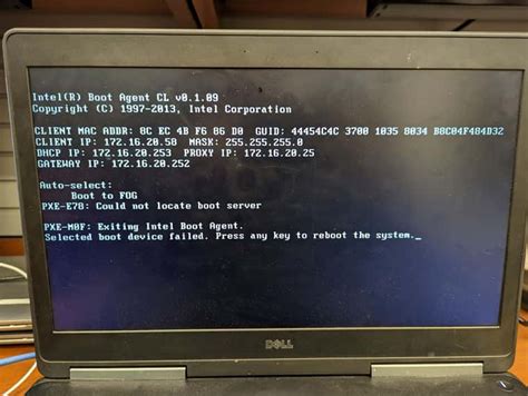 cannot locate boot server when booting and cant access webui fog