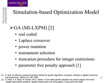 Ppt Simulation Based Ga Optimization For Production Planning