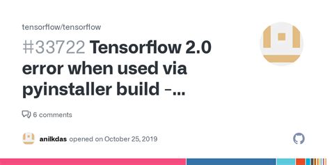 tensorflow 2 0 error when used via pyinstaller build importerror