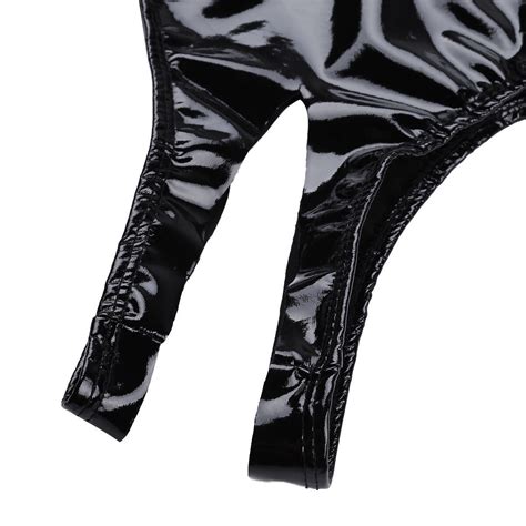 Sissy Women Wetlook Leather Latex Briefs Shorts Panty Lingerie Bikinis