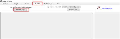 export the entire m power query script from a power bi