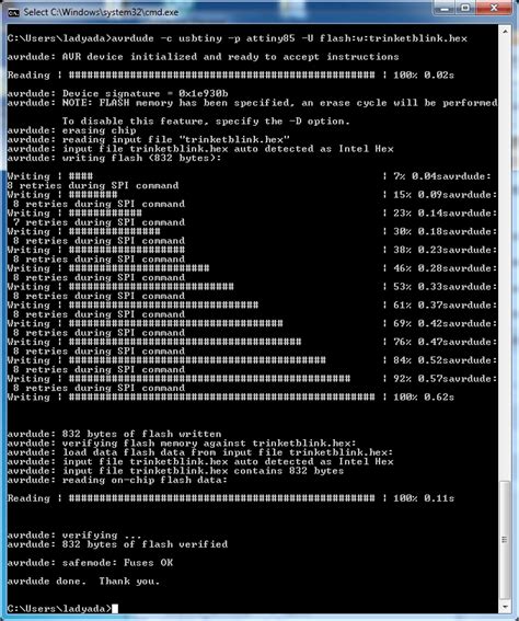 programming with avrdude introducing trinket adafruit learning system