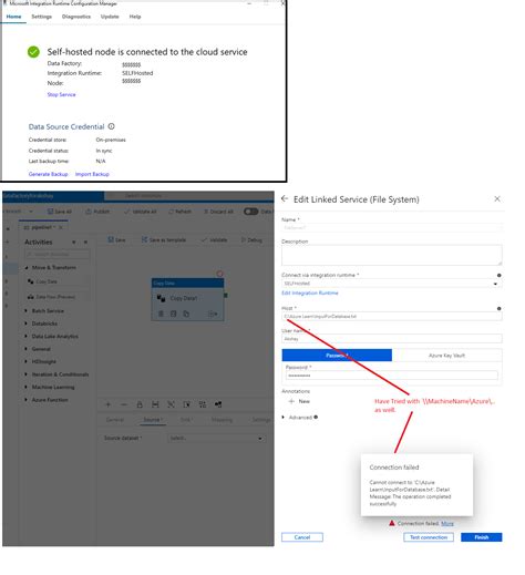copy on prem flat file to azure blob using azure data