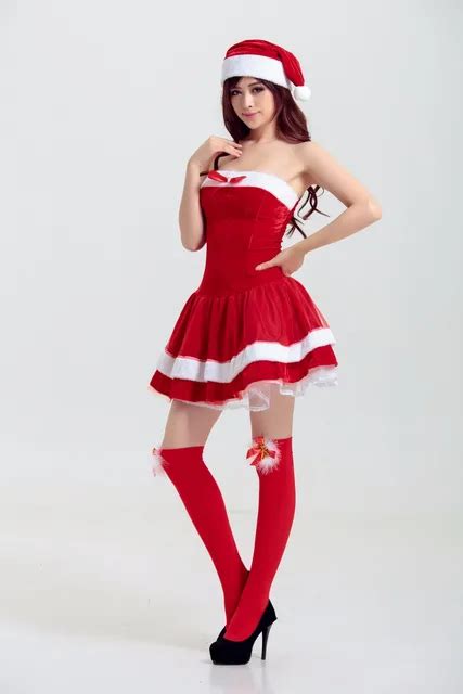 Santa Claus Costume Women Halloween Fancy Party Dress Carnival Sexy
