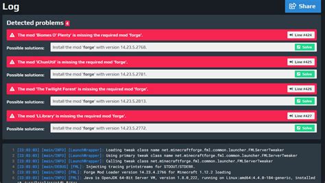 how do i fix this server crash mods modpacks aternos community