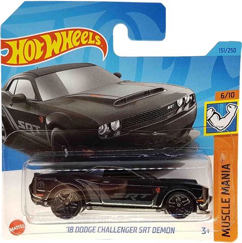 Hot Wheels ´18 Dodge Challenger Srt Demon Muscle Mania 6 10 Hkk90