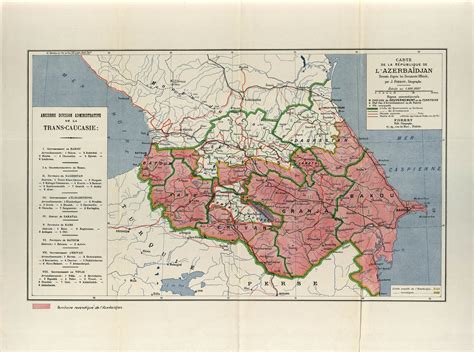 Карта территориальных претензий Азербайджана 1919 г