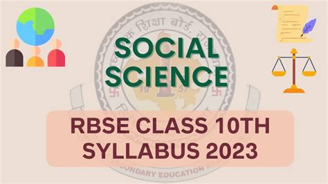 Rbse 10th Social Science Syllabus 2023 Download Rajasthan Board Class