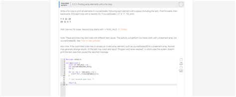 solved challenge 5 2 3 printing array elements with a fo