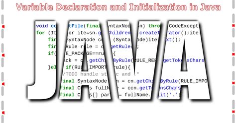 variable declaration and initialization in java