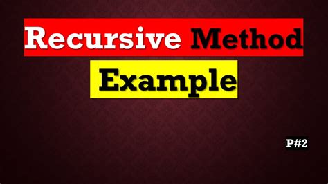 recursion with example in java p 2 youtube