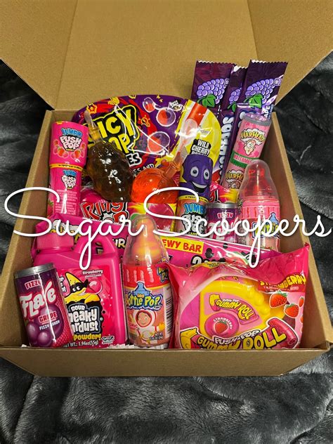 Pink And Purple Candy T Box With Popular Tik Tok Candies Etsy