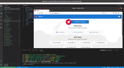 how to build an angular development environment with docker and vs code