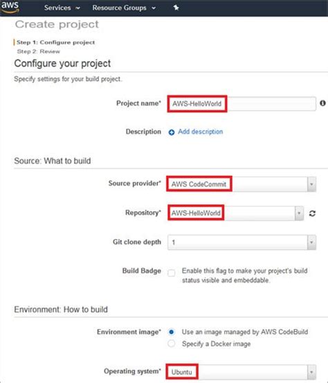 aws codebuild tutorial extracting code from maven build