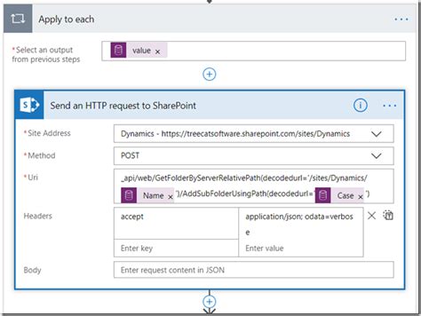 creating custom folder structure for sharepoint integration using flows