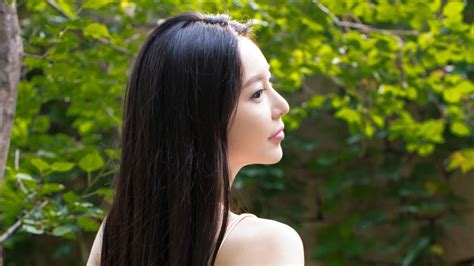 1920x1080 Asian Girl Woman Black Hair Long Hair Model Face